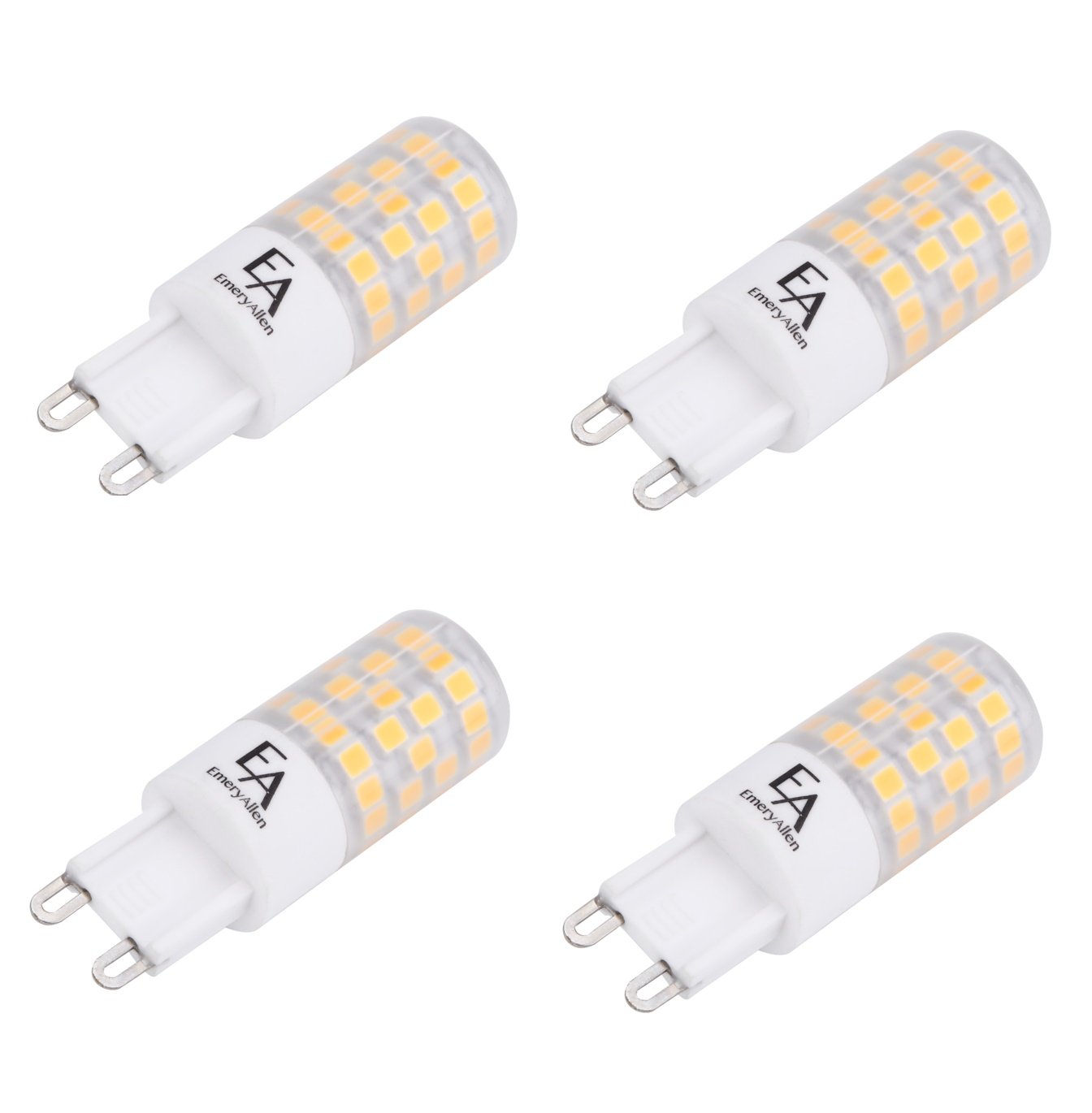 Emery Allen EA-G9-4.5W-001-309F-D 4.5W Bi-Pin Base Dimmable LED Light Bulb, 4-Pack