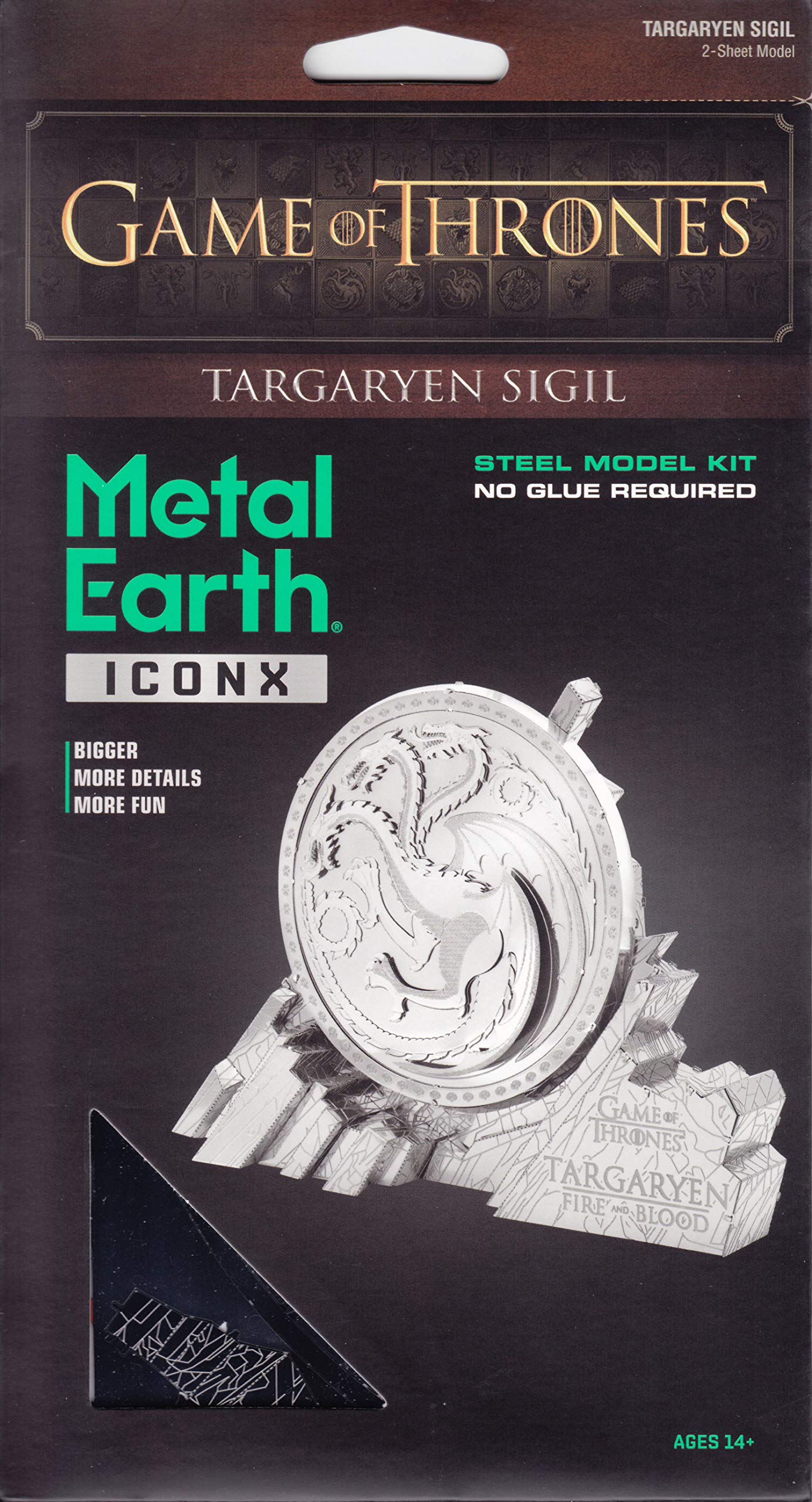 Fascinations Metal Earth ICONX Game of Thrones Targaryen Sigil 3D Metal Model Kit