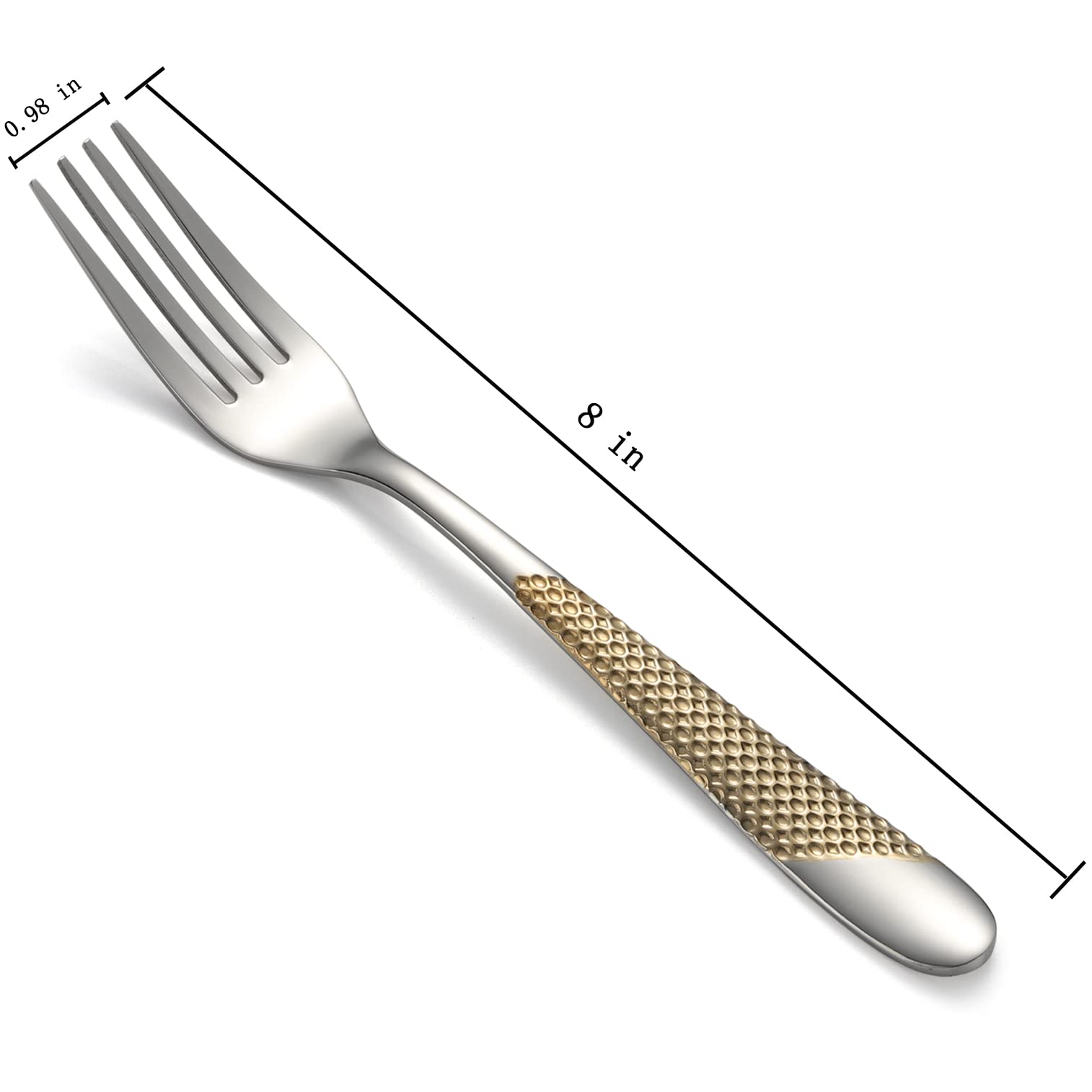 Dinner Forks Set of 4 Stainless Steel Forks Silverware Flatware Dessert Forks for Home Kitchen Restaurant