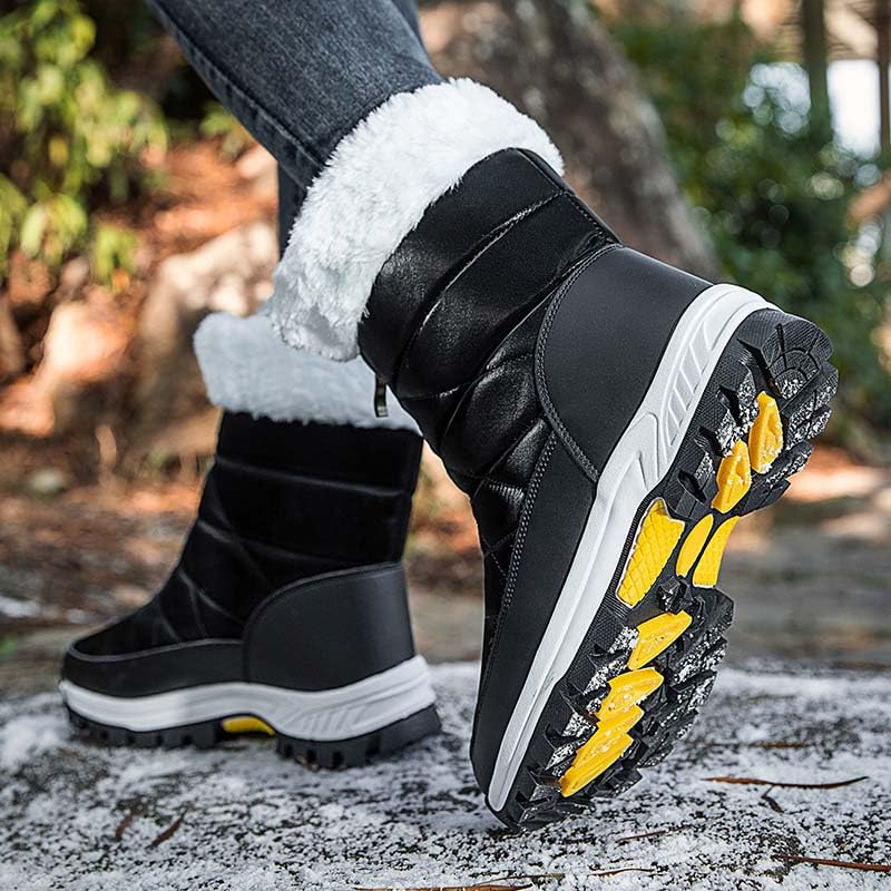 GEXECEUSS Women's Warm Insulated Snow Boots Non-slip Winter Outdoor Fur Lined Hiking Camping Backpacking Shoes Lace-Up Snowmobile Boots