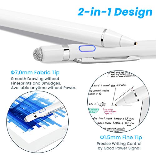 Stylus Pen for Amazon Fire HD 10 Tablet, EDIVIA Digital Pencil with 1.5mm Ultra Fine Tip Pencil for Amazon Fire HD 10 Tablet Stylus, White
