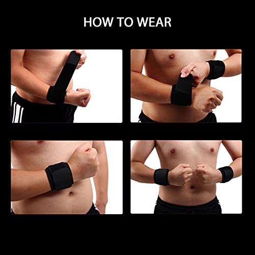 EPOXY SEA 2 Pack Wrist Support,Wrist Brace for Working Out,Carpal Tunnel Wrist Wrap,Wristbands for Pain,Wrist Straps for Men and Women-Adjustable,Comfortable,Highly Elastic