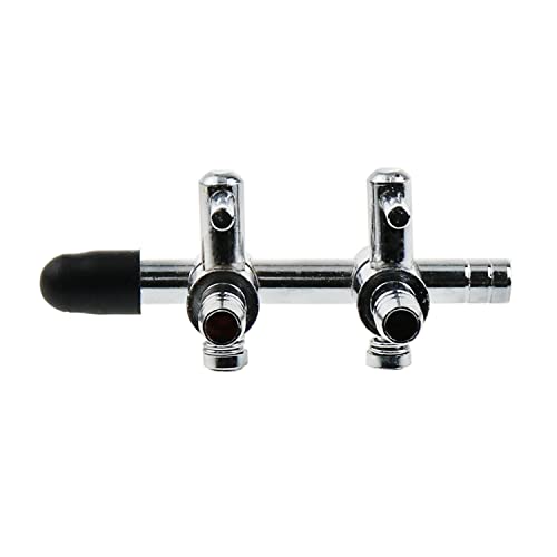 ZZHXSM 2pcs Air Splitter Flow Control Valve Fish Tank Oxygen Pump Accessories Stainless Steel 2-Way Fish Tank Air Flow Control Lever Valve Distributor Splitter