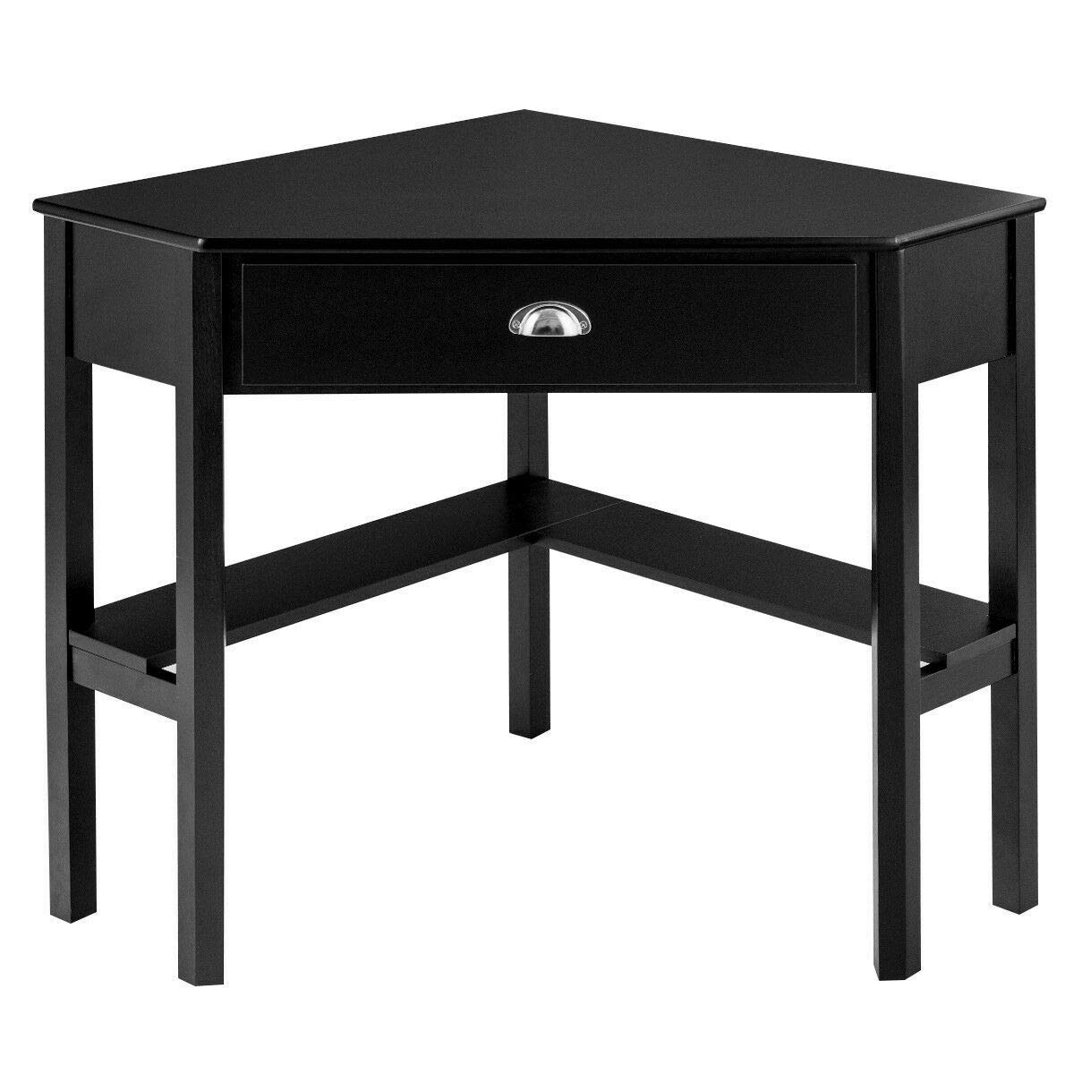 Corner Computer Desk Laptop Writing Table Wood Workstation Home Office Furniture