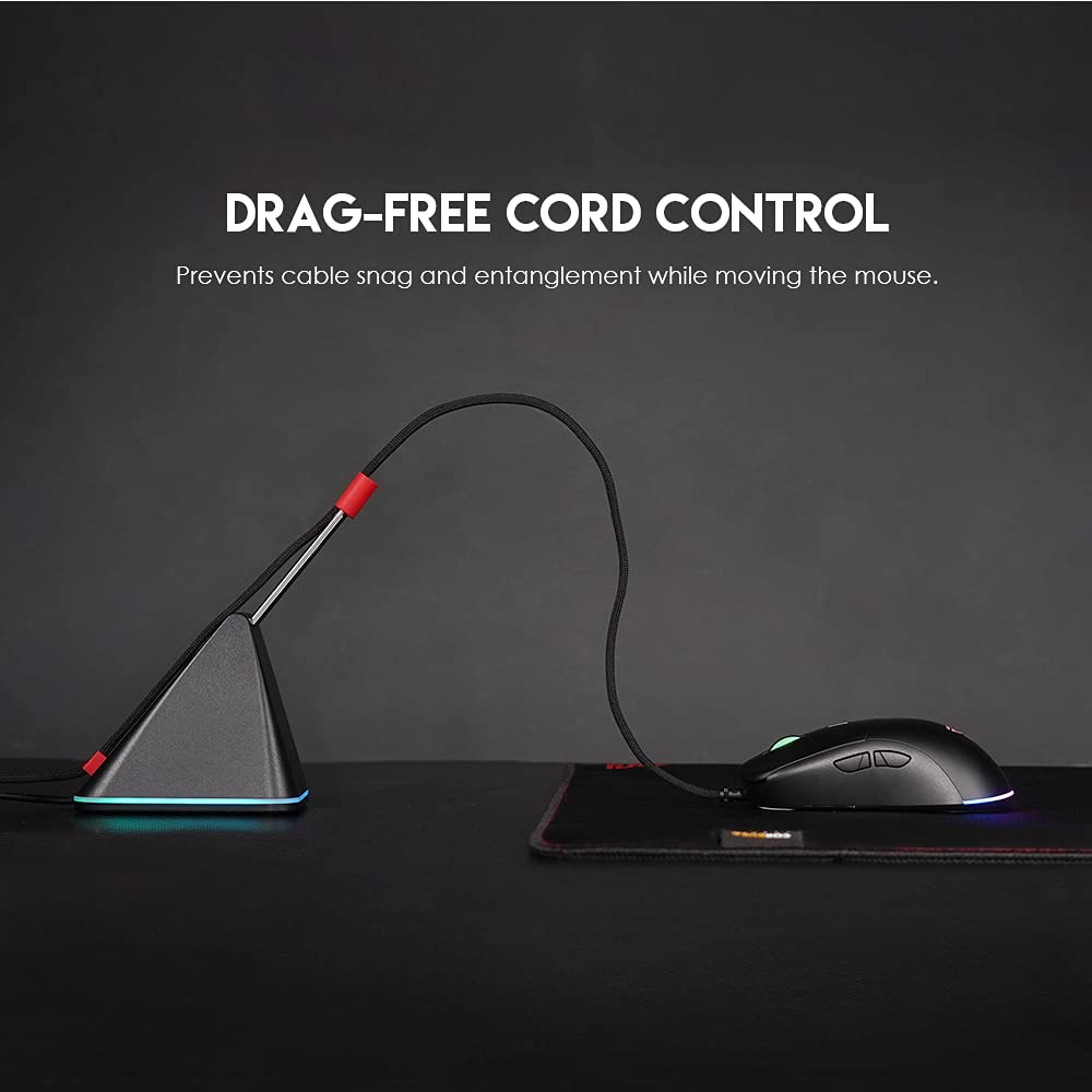FANTECH RGB Gaming Mouse Bungee, Mouse Cord Holder and Cable Management Device for Esports, Black