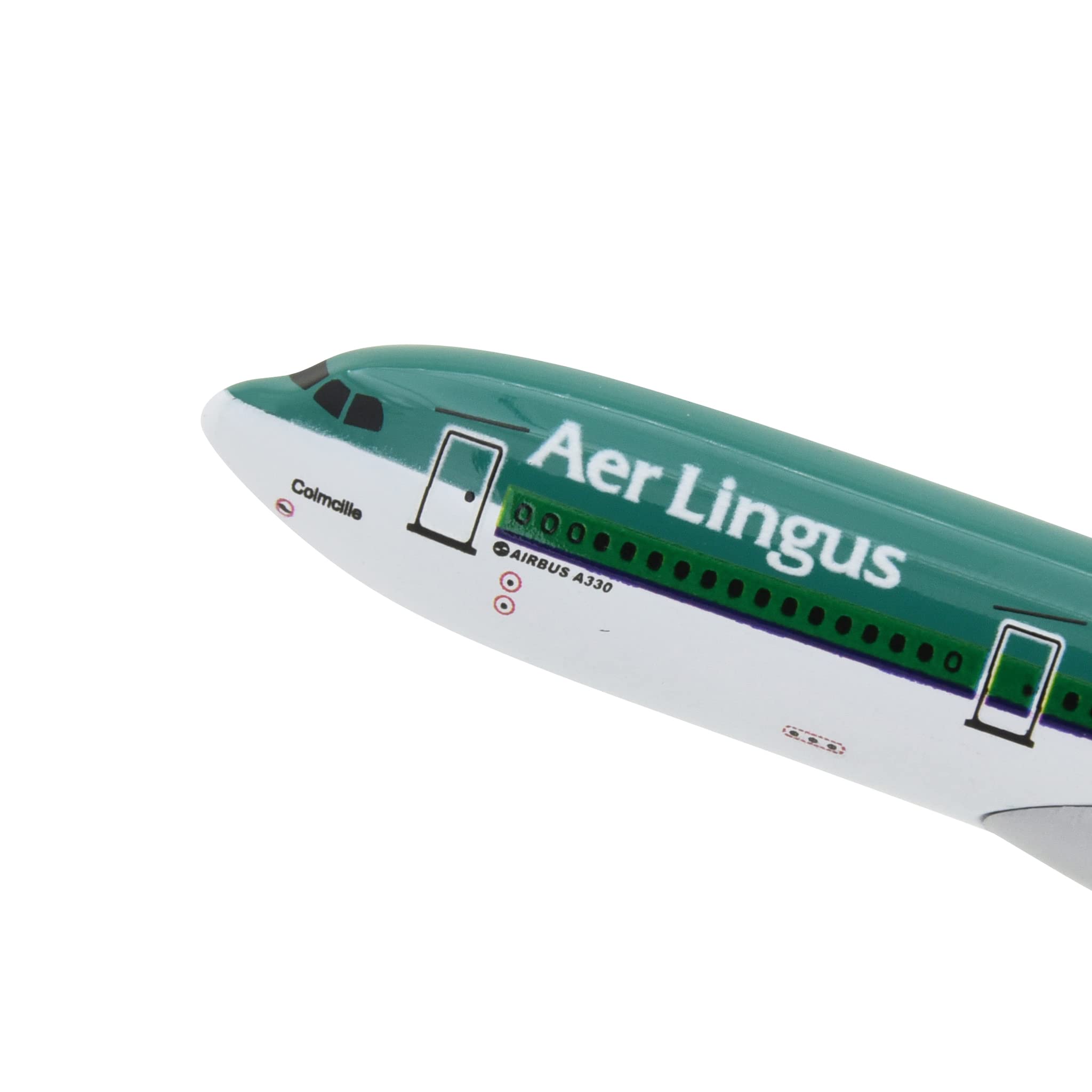TANG DYNASTY 1:400 Air Bus A330-300 Ireland AER Lingus Metal Airplane Model Plane Toy Plane Model (Green)