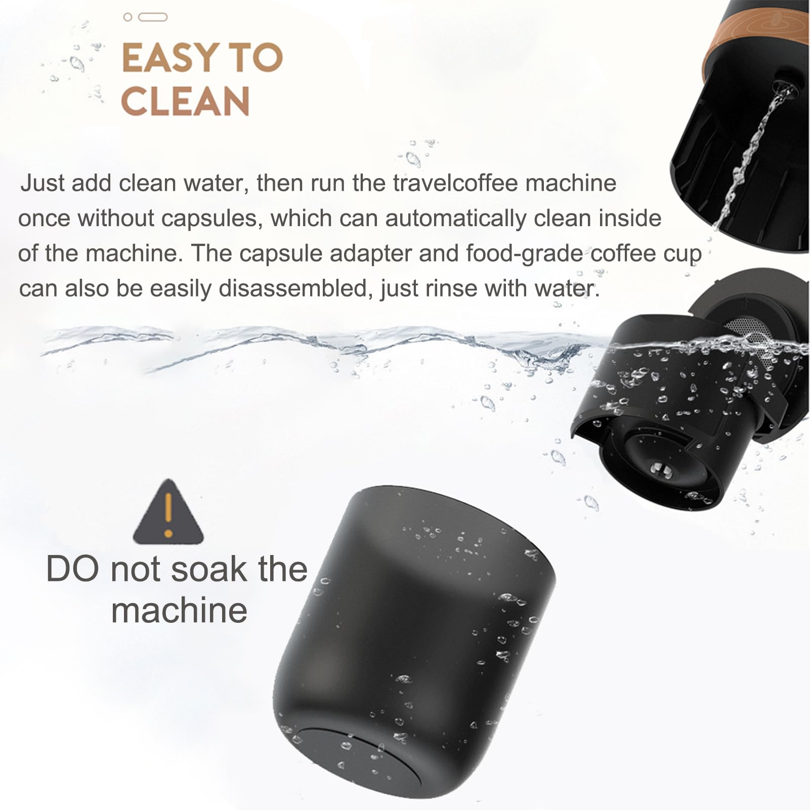 Cornesty Portable Coffee Maker, Rechargeable 2 in 1 Small Travel Espresso Machine, 9 Bar Pressure 12V Fast Brewing Coffee Machine Compatible with NS Pods & Ground Coffee for Camping Office Hiking RV