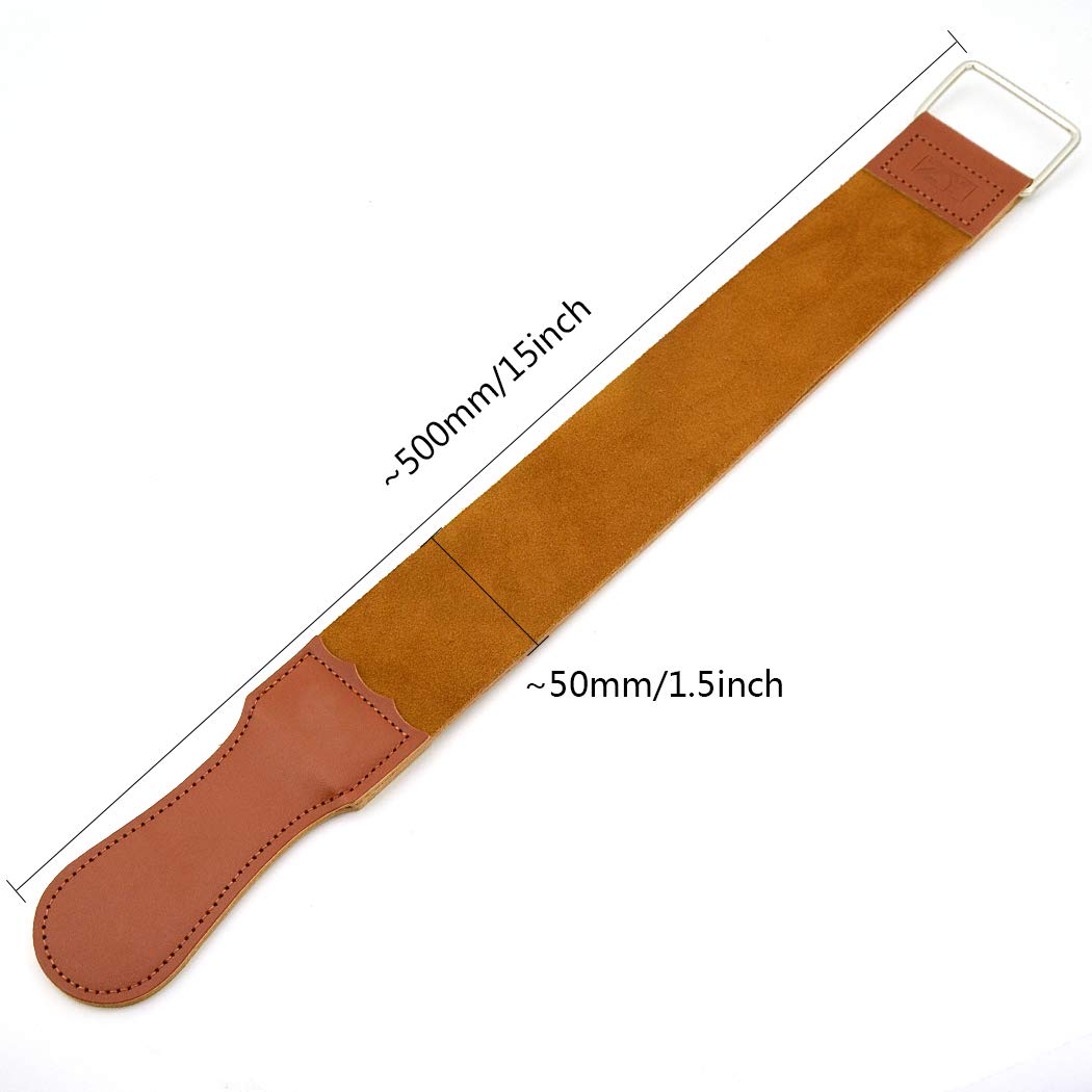 DONGRTON Knife Sharpening Stone Set Premium Whetstone Kit 400/1000 3000/8000 Grit Waterstone for Knife Sharpener Stone Leather Strop Non-Slip Bamboo Base
