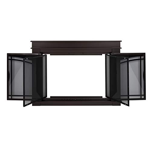 Pleasant Hearth FN-5700 Fenwick Fireplace Glass Door, Oil Rubbed Bronze, Small