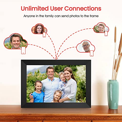 Frameo 10.1 Inch WiFi Digital Picture Frame, 1280x800 HD IPS Touch Screen Photo Frame Electronic, 32GB Memory, Auto-Rotate, Wall Mountable, Share Photos/Videos via Frameo App from Anywhere 2 Pack