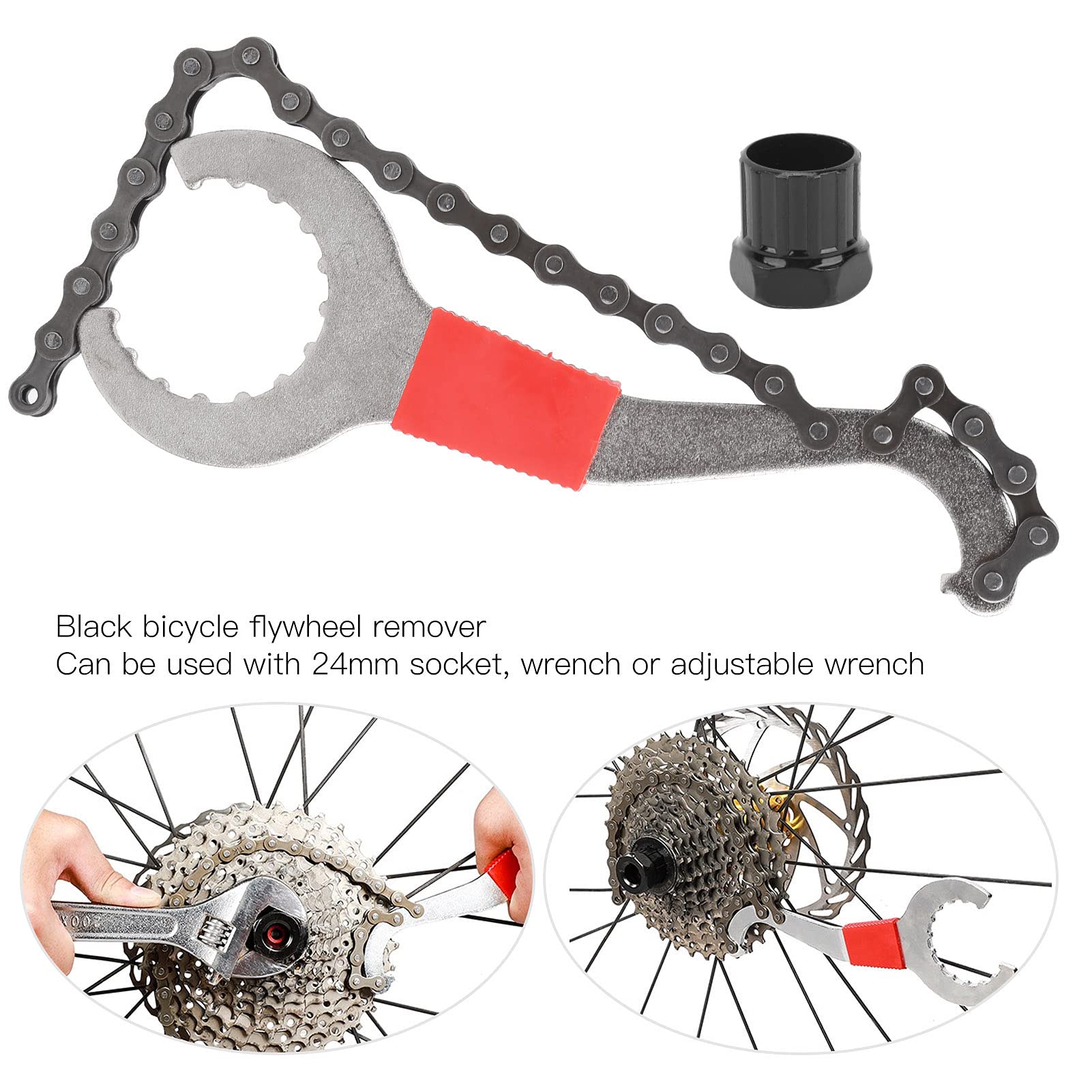 Deryang Puller Bicycle Repair Tools, Self Bike Crank Puller Stainless Steel Easy Operation for Mountain Bike for Road Bike