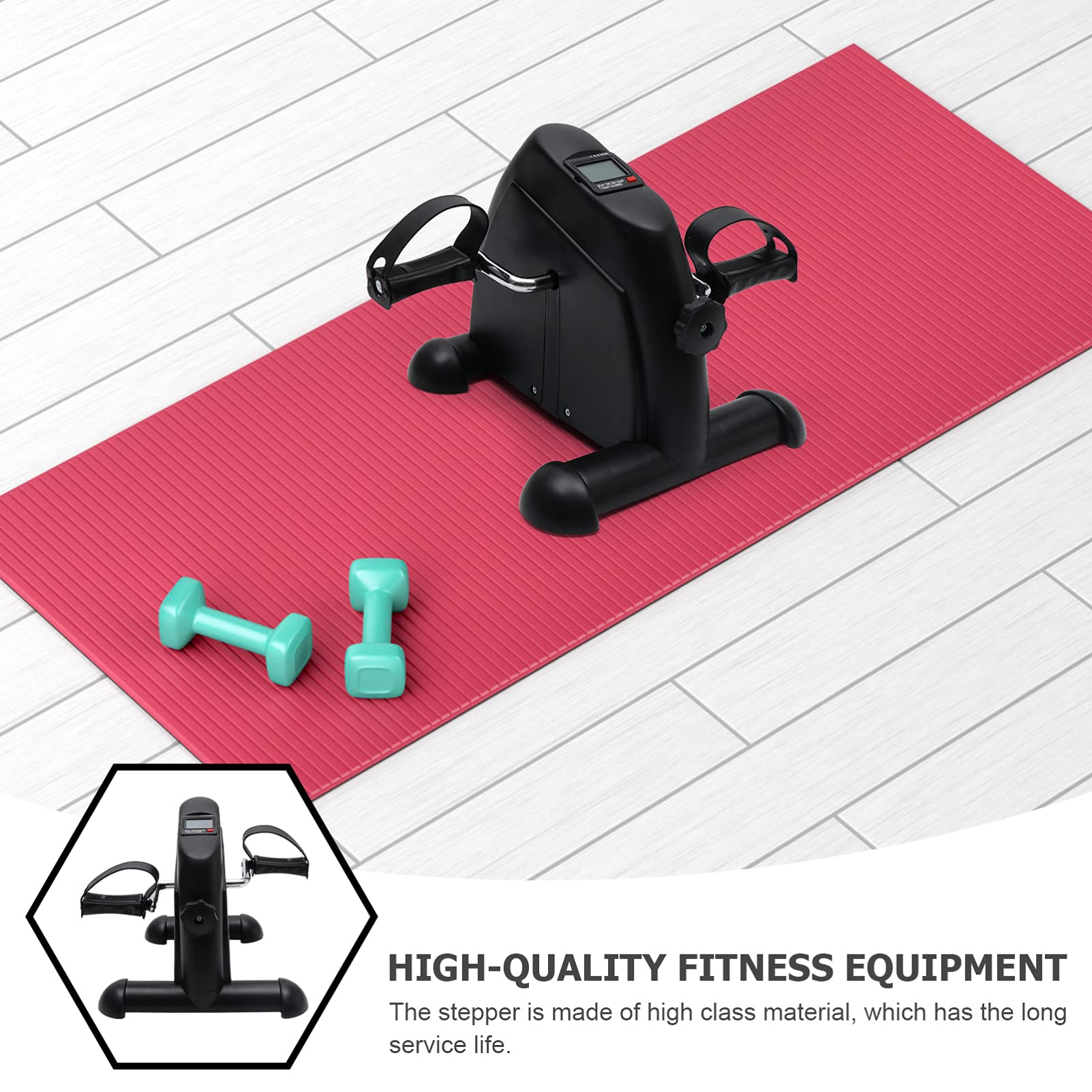 FARUTA Stepper for Exercise Stepper with Resistance Bands Aerobic Motor Household Adjustable Treadmill Pedal Black