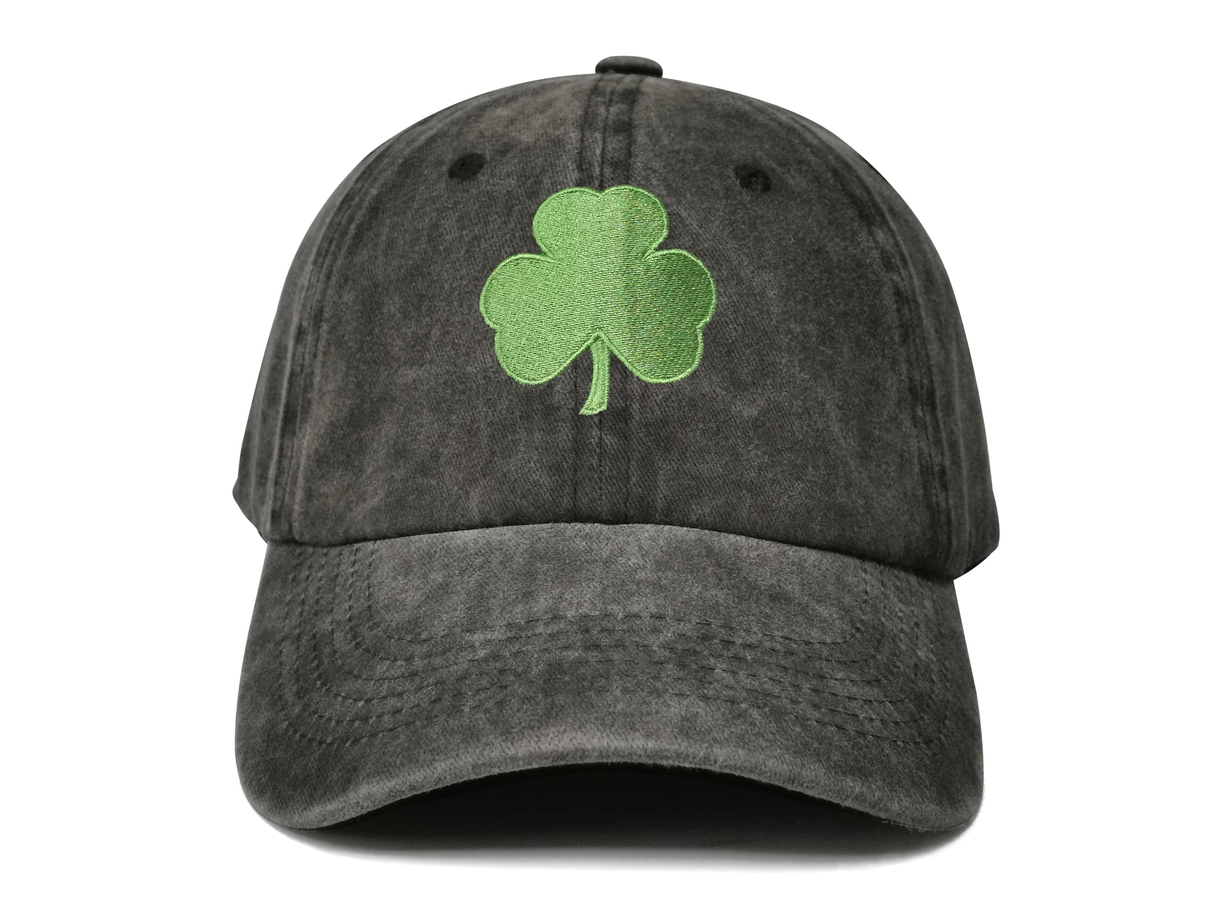 Hepandy Embroidered St.Patrick's Day Hat, Lucky Green Irish Shamrock Baseball Hat for Men Women, Adjustable Snapback Trucker Dad Hat