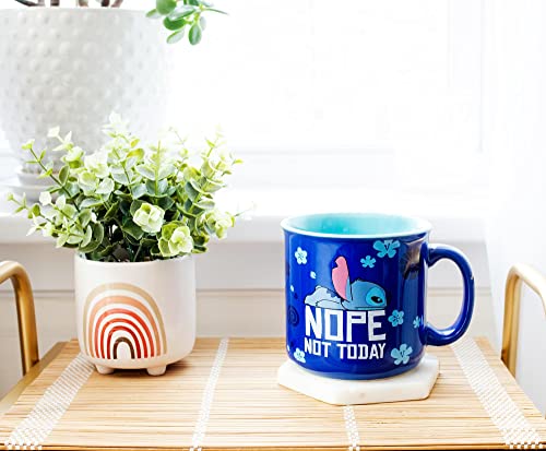 Disney Lilo & Stitch Nope Not Today Ceramic Camper Mug | Holds 20 Ounces