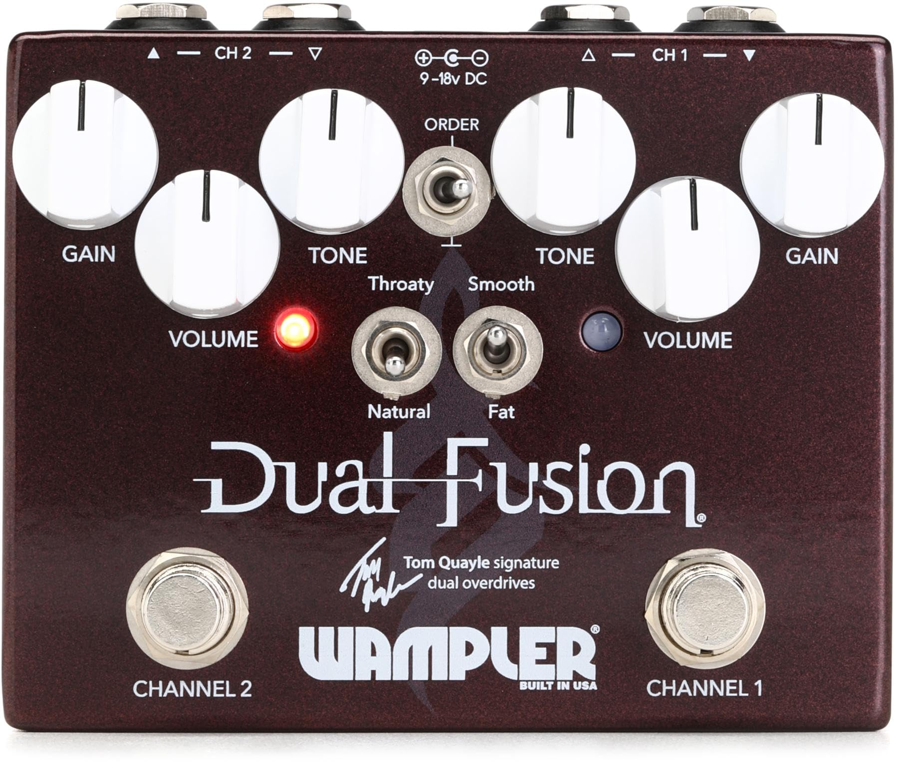 Wampler Dual Fusion V2 Tom Quayle Signature Dual Overdrive Guitar Effects Pedal