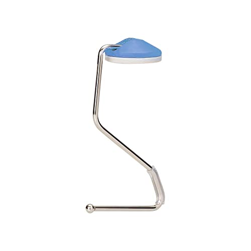 LIHIT LAB Lightweight Purse Hanger for Table, Bag Hanger, Purse Holder, Desk Hook for Gym, Restaurant, Office, Holds up to 11 pounds, 4" x 2'', Blue (A7595-8)