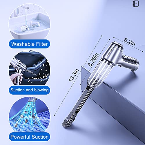 Tuoetp Wireless Handheld Car Vacuum Cleaner, 9000PA Strong Suction Handheld Vacuum Cordless Rechargeable, Wireless Vacuum Cleaner Cordless Mini Portable Vacuum for Car, Home, Office (Black)