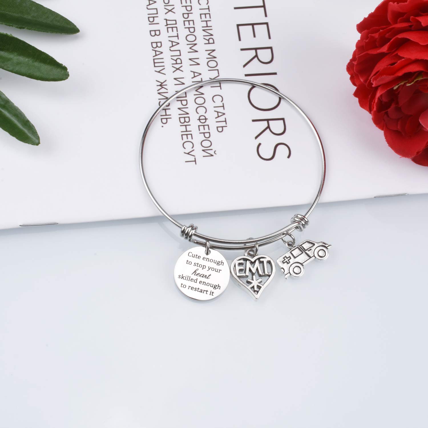 EMT Gift EMT Graduation Gifts EMT She Believed She Could So She Did Keychain Emergency Medical Technician Gift Paramedic Gifts (EMT-BR)