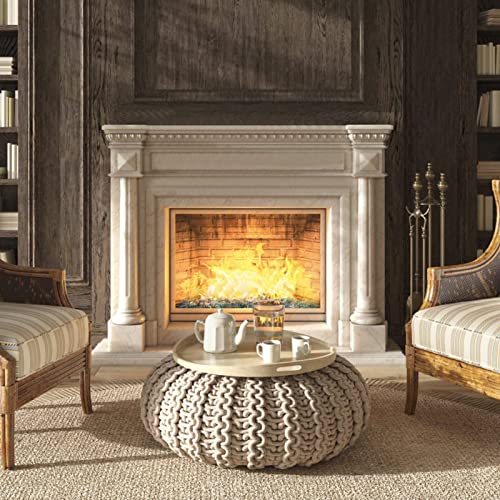 GASPRO 30-Pound Fire Glass Beads - 1/2-Inch Luster Fire Glass for Fireplace, Fire Pit, Endless Summer Fire Pit Table, Outland Living Fire Pit Table,Bond Canyon Fire Pit Table and More