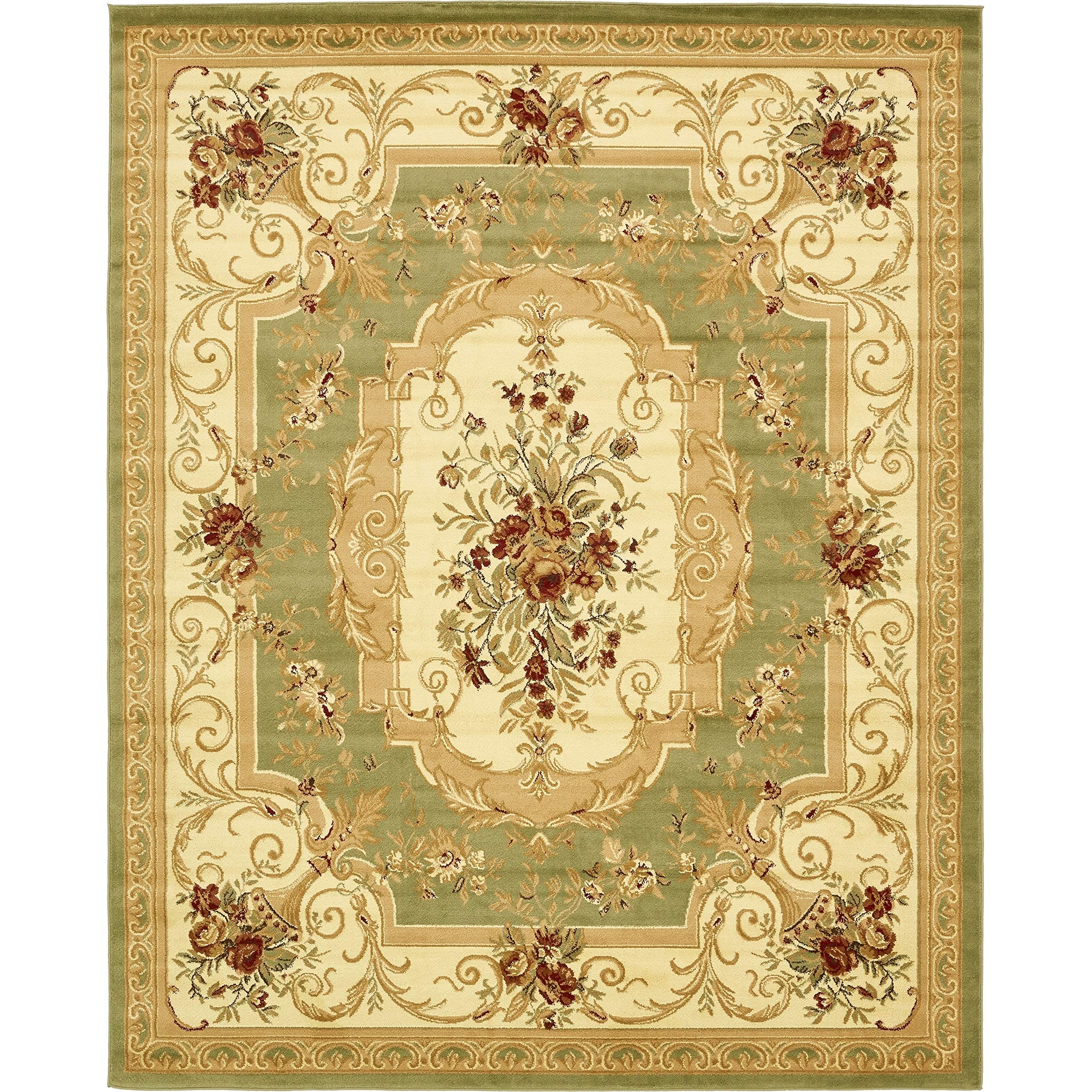 Unique Loom Versailles Collection Traditional Classic Floral Motif Area Rug (4' 0 x 6' 0 Rectangular, Burgundy/ Ivory)