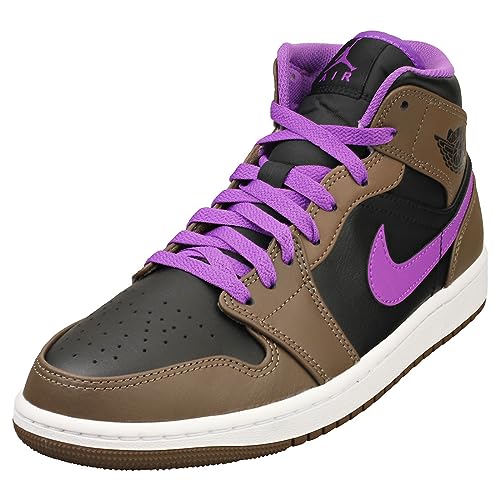 Nike Air Jordan 1 Mid Palomino/White-Wild Berry Mens Size 8.5