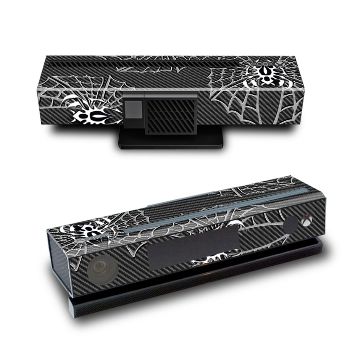 Designer Skin Sticker for the Xbox One Console With Two Wireless Controller Decals- Widow Maker Chrome & Black