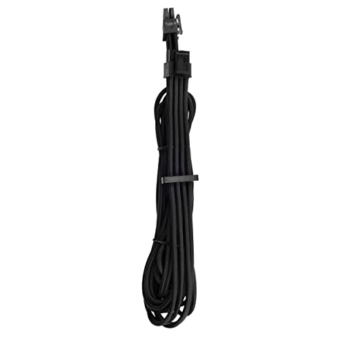 CORSAIR Premium Individually Sleeved PSU Cables Starter Kit – Black, 2 Yr Warranty, for Corsair PSUs