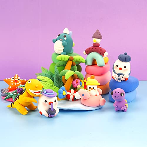 Yoimisk Air Dry Clay Kits - 36 Colors Ultra Light Magic Modeling Clay, Safe & Non-Toxic, Great Gift for Kids