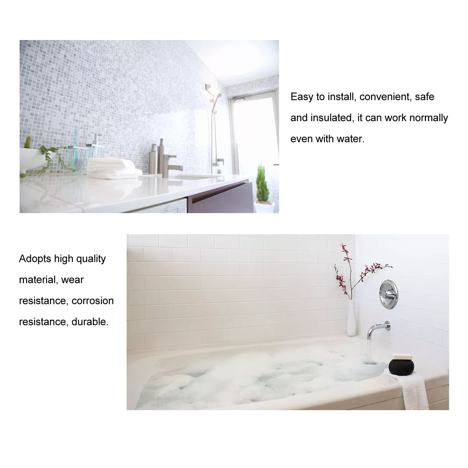 Yosoo Garbage Disposal Switch Stainless, Garbage Disposal Parts Garbage Disposals Parts Steel Switch Air Switch Kit for Food Waste Disposer Electric Water Heater Massage Bathtub