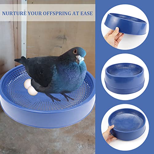 YOLUFER 5 Pcs Plastic Pigeon Nest Bird Nest Bowls Pigeon Nest Bowl Breeding Hatching Nest for Pigeons Quails Breeding Hatching (Blue)…