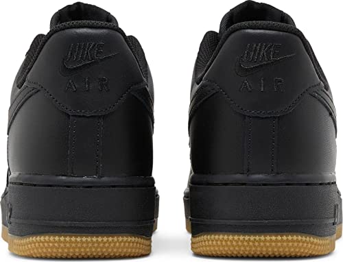 Nike Men's Air Force 1 Low '07 shoe, Black/Gum Light Brown/Black, 7