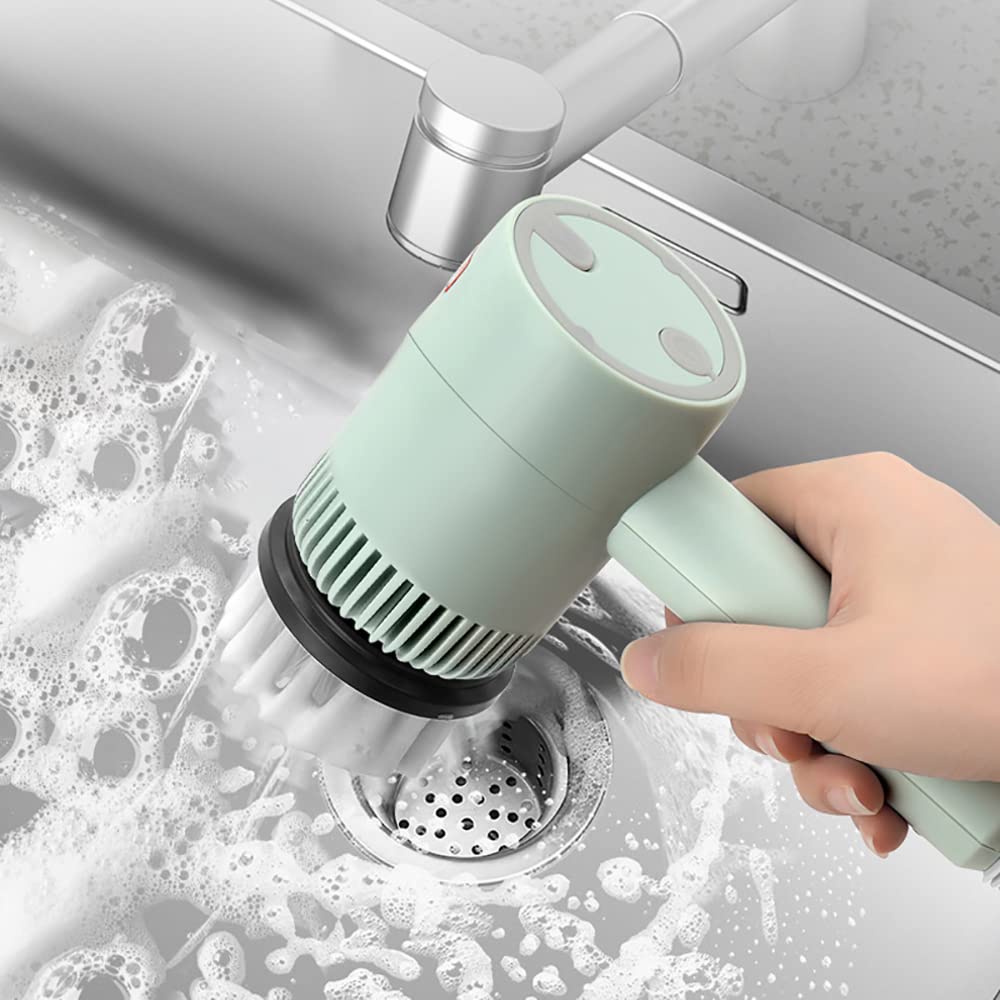 Electric Spin Scrubber, Cleaning Brush Multifunctional Household Brush Wire Kitchen Handheld, Household Cleaning Brush for Bathtub, Cars, Tile Floor, Kitchen, Window, Wall (8PCS)