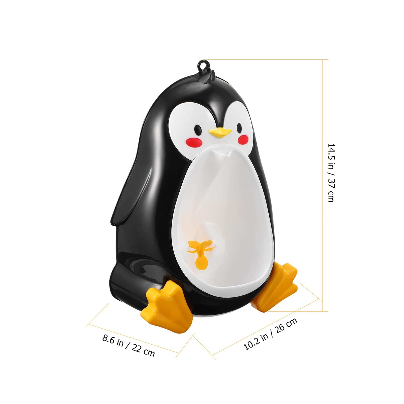 Urinal Pee Trainer Potty Training Urinals Penguin Standing Potty Training Urinal Kids Urinal Trainer for Boys with Fun Aiming Black Childs Urinal