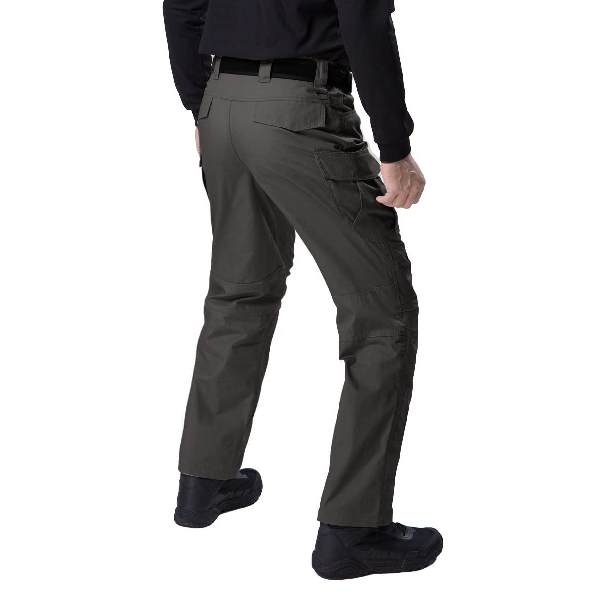 FREE SOLDIER Mens Cargo Pants Lightweight Work Pants for Men Water Resistant Tactical Pants with Pockets for Hiking Outdoor(Gray34Wx30L)