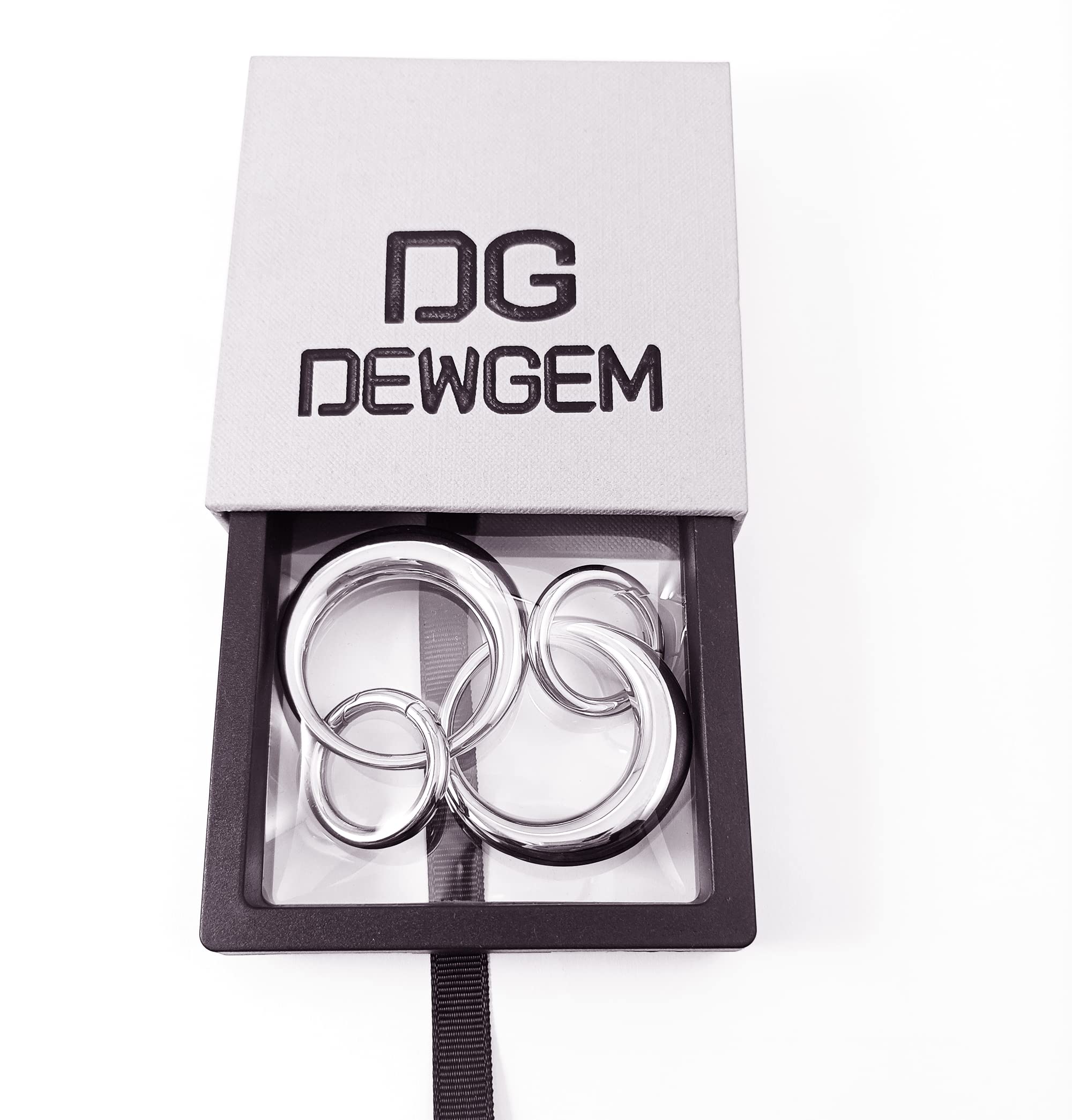 DEWGEM Dangle Gauges for Ears Large Hoops Dangle Ear Plugs Stainless Steel Weighted Ear Hangers for Tunnels Ear Weights Stretching Kits Dangle Gauges Ear Plugs for Women Size 6G(Silver)