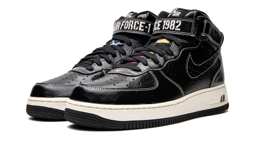 Nike mens Air Force 1 Mid '07 LX, Black/Black/Pale Ivory, 8.5