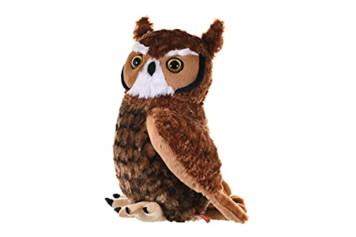 Wild Republic Great Horned Owl Plush, Stuffed Animal, Plush Toy, Kids Gifts, Cuddlekins 12", Model Number: 12310