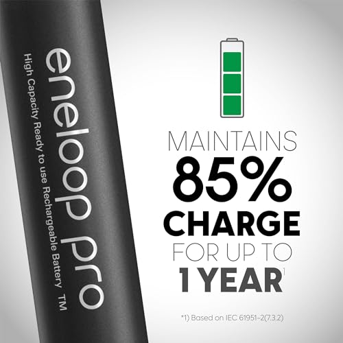 Eneloop Panasonic BK-4HCCA16FA pro AAA High Capacity Ni-MH Pre-Charged Rechargeable Batteries, 16-Battery Pack