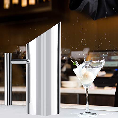 Stainless Steel Water Pitcher, Iced Tea Pitcher Juice Pitcher Teapot with Handle Cold and Hot, for Homemade Drinks Iced Tea Wine Coffee Milk Home Hotel Serving Tool(2L)