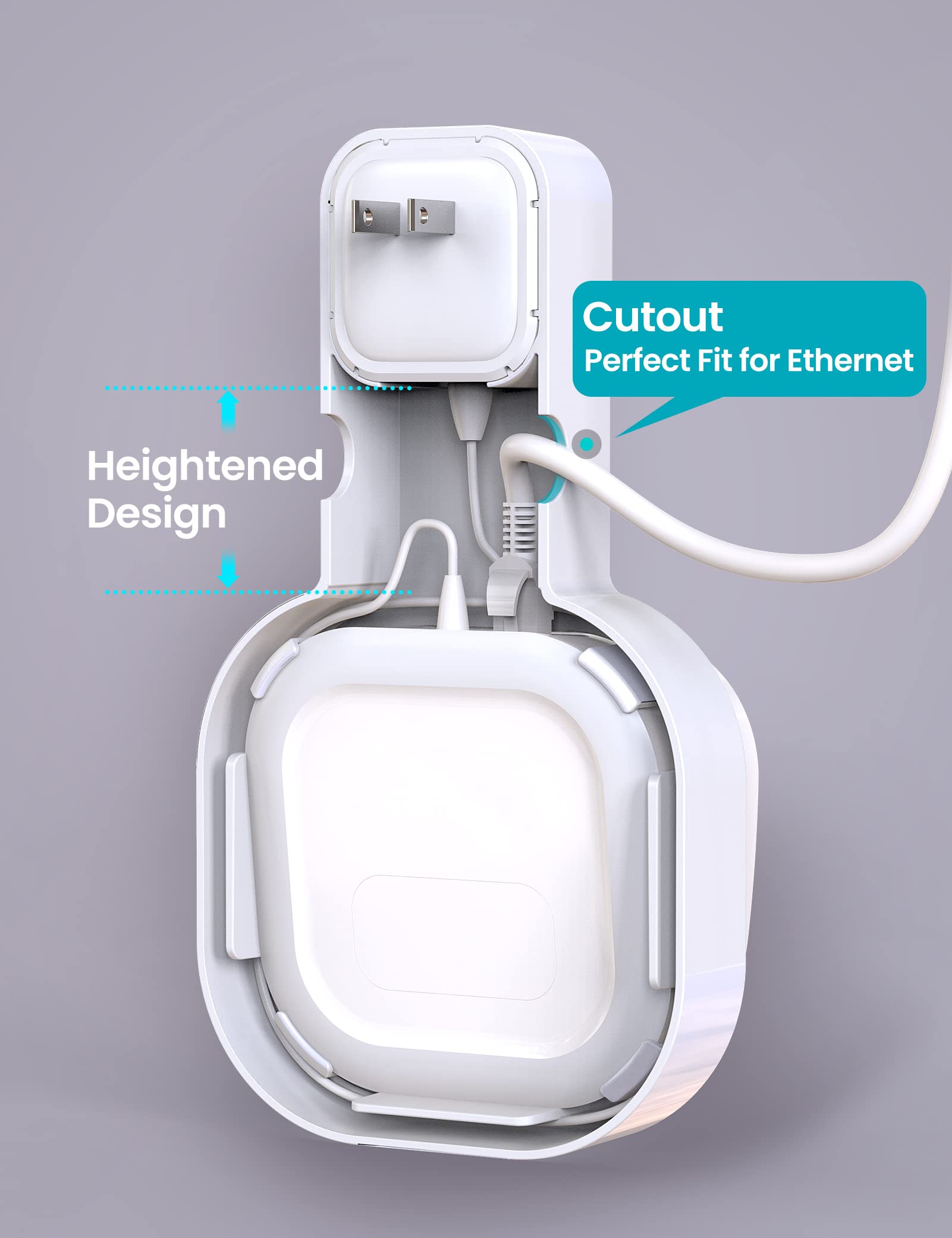 DG-Direct Wall Mount Holder for eero 6 and eero 6+ Router Mesh Wi-Fi System, No Messy Wires, The Outlet Wall Mount Holder for eero 6 Plus, Stand Bracket for eero 6 Extender Space Saving (2 Pack)