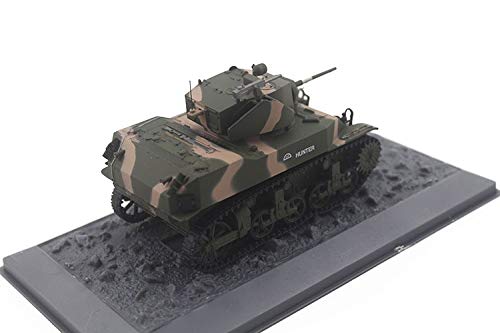 DMCMX 1:43 Ground Armored Vehicle Decoration M5A1 Light Tank USMC 4th Tank Battalion Light Tank Grass Painting Static Military Simulation Model Alloy Body Very Suitable
