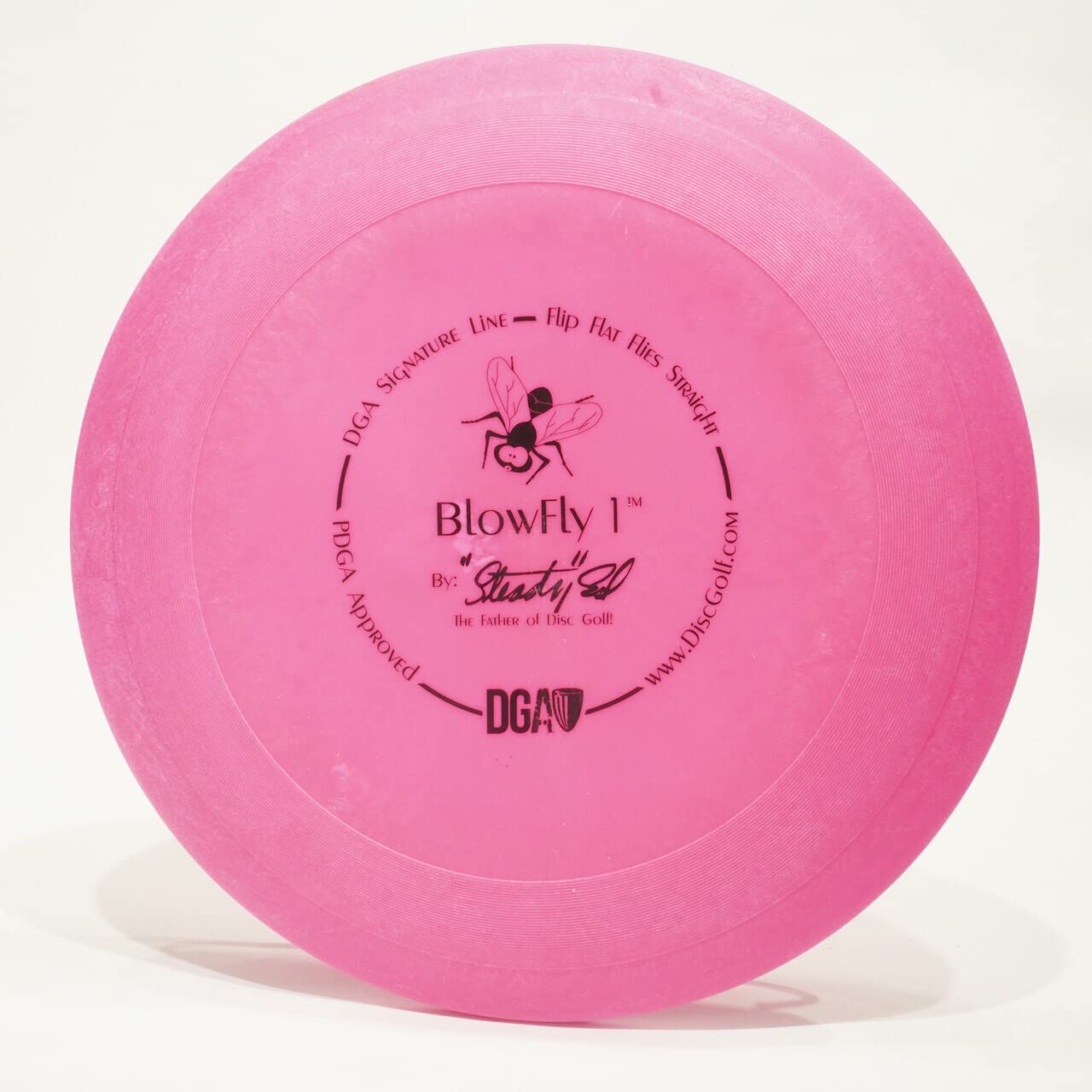 DGA Blowfly I (Signature Line) Gummy/Flexible Putter & Approach Golf Disc, Pick Weight/Color [Stamp & Exact Color May Vary] Pink 170-172 Grams