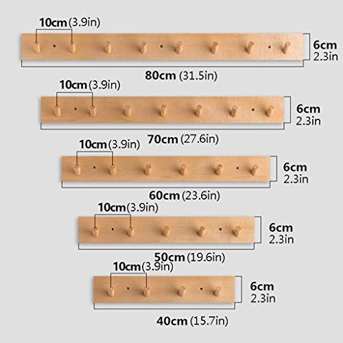 luckxuan Wall Hooks Coat Hooks Wall Mounted Coat Rack Wood European Style Hanger Heavy Duty Wall-Mounted Rack and Coat Hook Doorway Wall Coat Hook Heavy Duty Coat Hook (Size : A-7hooks)