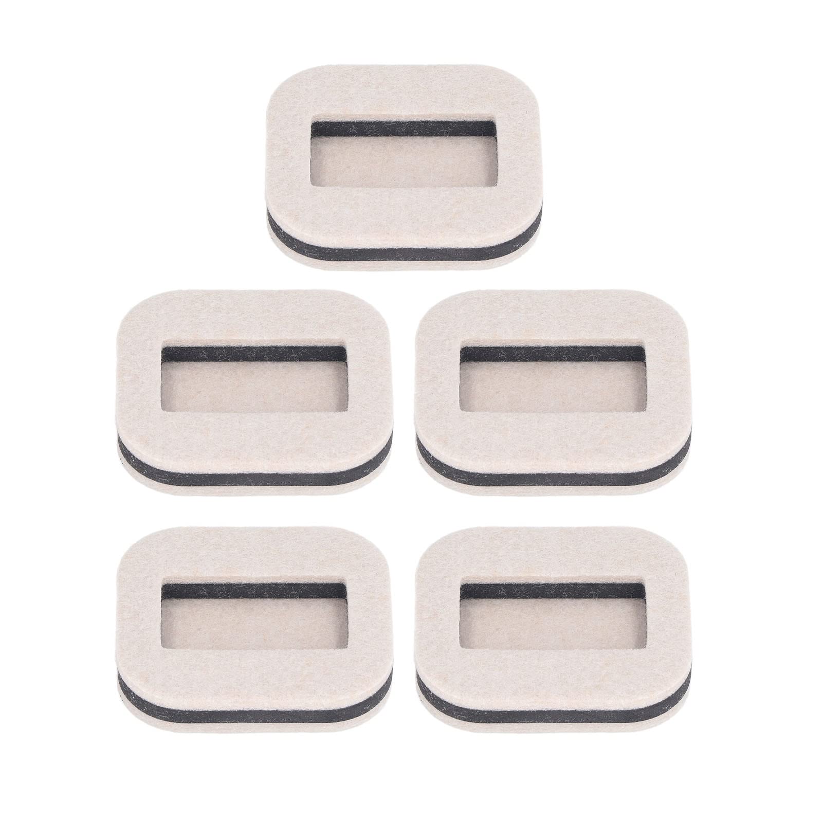 FeltCasterCup, Concave Design ChairWheelFeltPad Rectangle for Hardwood Floor
