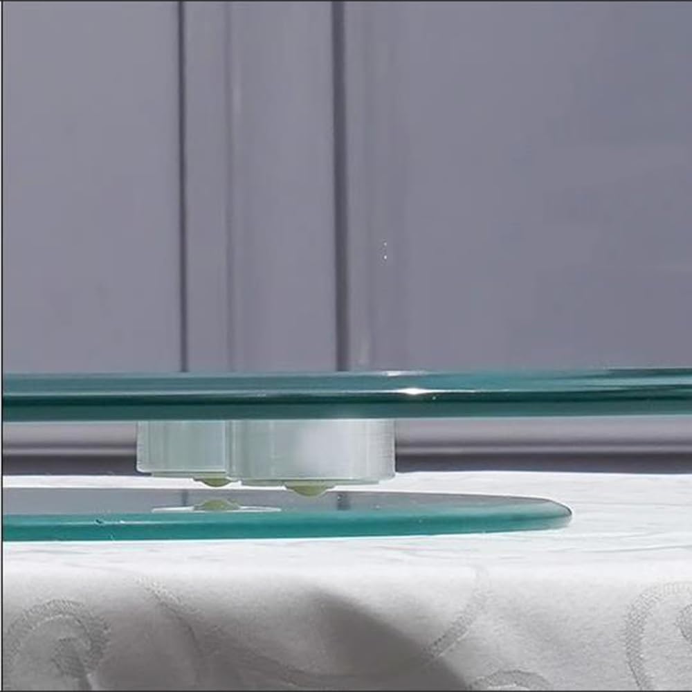 DOUKI 24" Turntable Rotating Serving Tray Glass Lazy Susan For Dining Table Large Round Tabletop Rotating Tray Round Glass Dining Table Top (Size : 24inch(60cm))