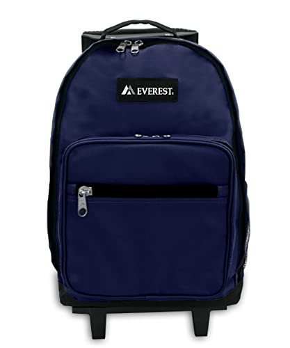 Everest Wheeled Backpack - Standard, Navy, One Size