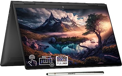 HP 2023 Newest Flagship Envy x360 2 in 1 15.6" Touchscreen Laptop, Hexa-Core AMD Ryzen 5 7530U(Beat i7-1195G7), 8GB RAM, 1024GB PCIE SSD, Backlit Keyboard, W/Stylus Pen, Windows 11 Home, Silver