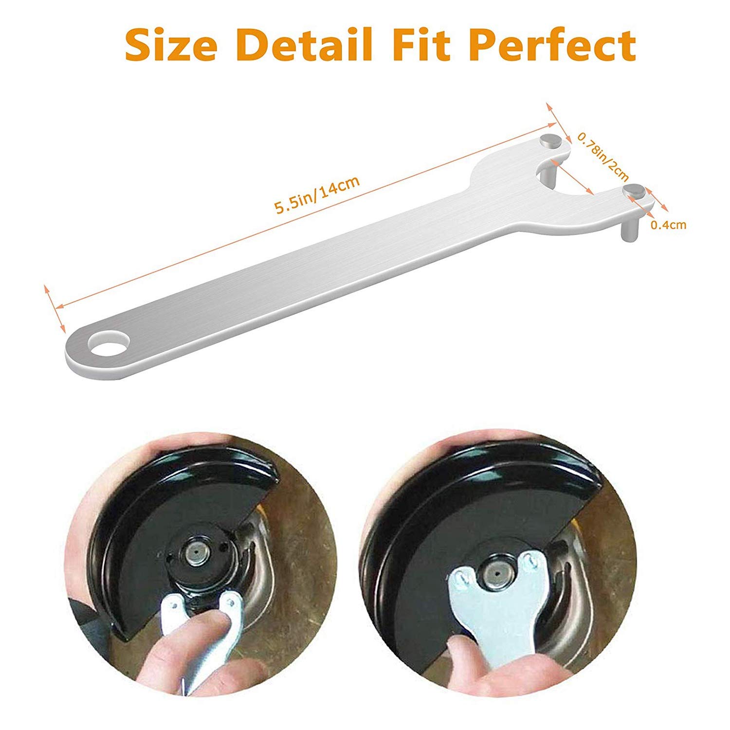 Dasing Grinder Angle Spanner Wrench Flange Nut Kit Metal Lock Nut for Dewalt Milwaukee 193465-4 Bosch Black Decker Ryobi Makita(4.5" 5" 5/8-11)
