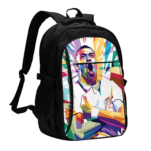 Luja Dling #7 Mbappe 2023 Adult Backpacks Bag Laptop Bag Bookbag Usb Backpack 17 Inch For Daily