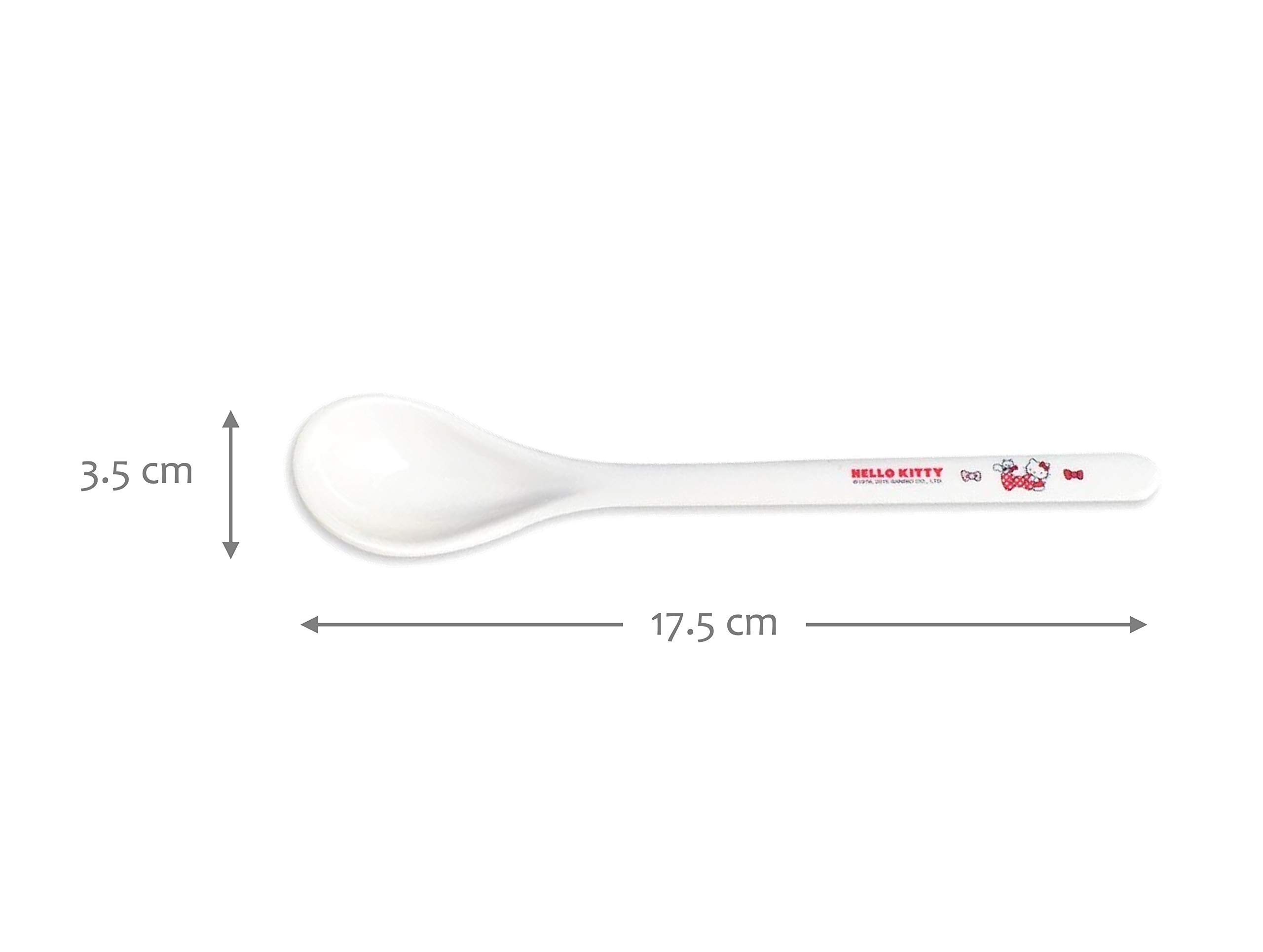 Everyday Delights Hello Kitty Red Dinnerware Flatware Meal Set β Plate Bowl Cup Spoon, 4 pieces